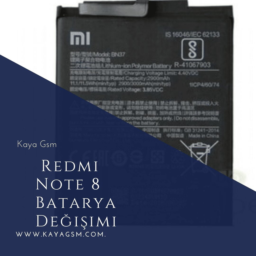 Xiaomi Redmi Note 8 Pro Batarya Değişimi - Acil Cep Tamiri - Kaya GSM